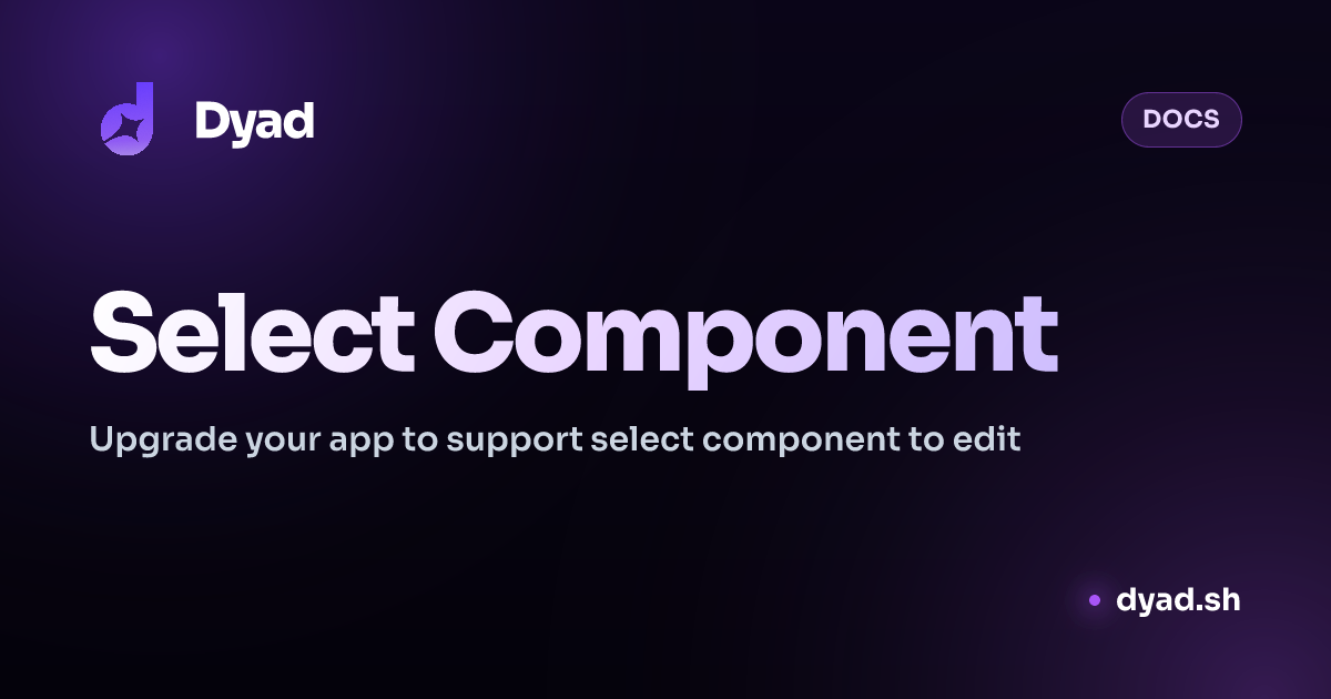 Select Component | Dyad